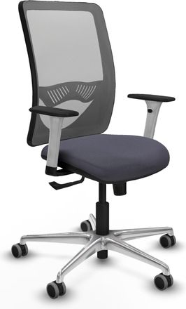 Piqueras y Crespo B&uuml;rostuhl Zulema mit wei&szlig;en und schwarzen Armlehnen, h&ouml;henverstellbare Lendenwirbelst&uuml;tze, ausgestattet mit Sincro 3 Positionen und Schneideschaum, Gr