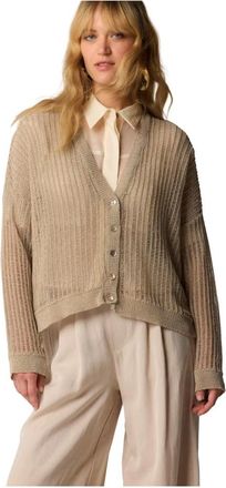 Kocca Femme, Pulls, Beige, Taille: 42 FR Cardigan moderne boutonné à manches longues