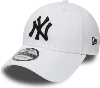 New Era Homme, Accessoires, Blanc, Taille: ONE Size Casquette Blanche avec Logo Yankees Brod&eacute; Visi&egrave;re Courb&eacute;e