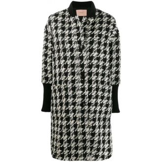 Twinset Hahnentrittmantel - - Coats - Damen - Mehrfarbig - M