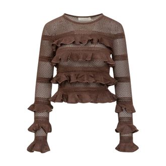 Zimmermann Damen, Blusen & Hemden, Braun, XSGr&ouml;&szlig;e