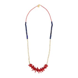 Undercover Homme, Accessoires, Rouge, Taille: ONE Size Collier de Perles Irr&eacute;guli&egrave;res