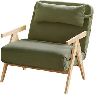 Generic Schlafsessel 3-in-1 Ausziehbares Schlafsofa Mit Bettfunktion Gästebett Klappbar 5-Fach Verstellbare Rückenlehne for Kleinen Raum, Wohnzimmer Breite 55