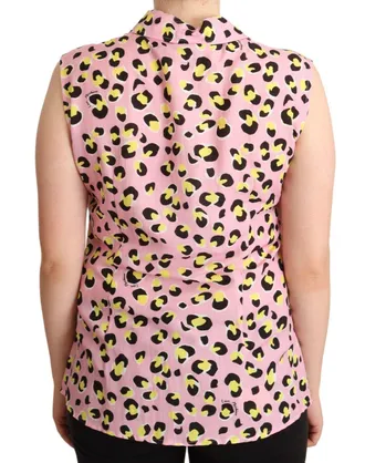 Love Moschino Leopard-Print Polo - Pink