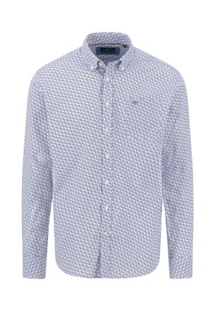 Fynch-Hatton Hemd aus Baumwolle mit Button-Down-Kragen und Allover-Print Summer Breeze/XXL