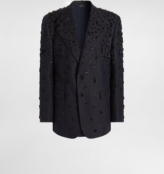Dolce & Gabbana Single-breasted Embroidered Jacket - Mann Anz&uuml;ge Und Blazer Mehrfarbig 48
