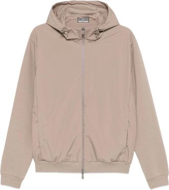 Herno Femme, Vestes, Beige, Taille: 44 FR Veste zipp&eacute;e &agrave; capuche en polyester