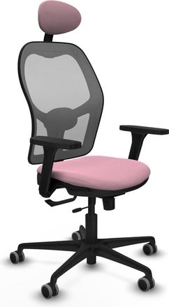 Piqueras y Crespo Ergonomischer Stuhl Rosa Jorquera mit 3D-Armlehnen, h&ouml;henverstellbarer Lendenwirbelst&uuml;tze und festem Kopfteil, ausgestattet mit Syncro/Traslack und in
