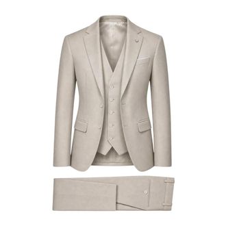 Manuel Ritz Homme, Costumes, Beige, Taille: 2XL Single Breasted Suits