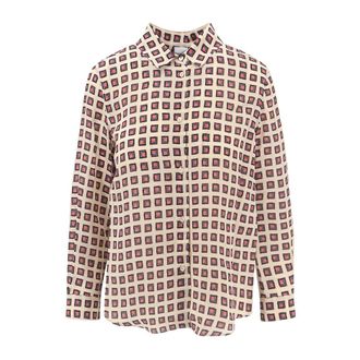Aspesi Seidenhemd mit geometrischem Print - - Blouses & Shirts - Damen - Mehrfarbig - S