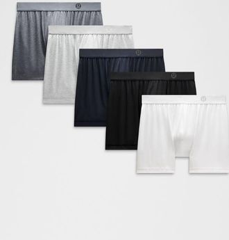 lululemon Boxer Always In Motion Lot de 5 pour Hommes - 13 cm - Noir/Blanc/Bleu - Taille 3XL