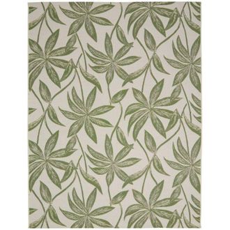 Atmosphera Kepa Outdoor-Teppich 300x200cm mit gr&uuml;nem Blattmuster - Atmosphera cr&eacute;ateur dint&eacute;rieur
