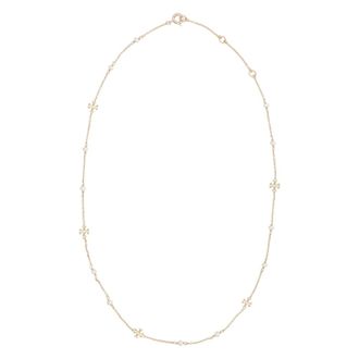 Tory Burch Femme, Accessoires, Jaune, Taille: ONE Size Collier en m&eacute;tal dor&eacute;