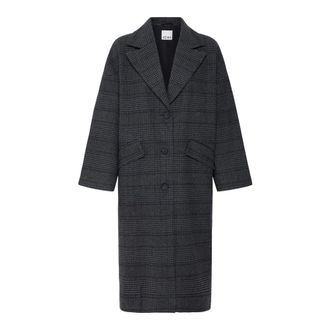 Ichi Phantom Karomantel - - Coats - Damen - Grau - XL
