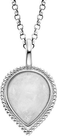 Engelsrufer Damen Halskette aus Sterling Silber und einem Mondstein Anhänger in Tropfenform - Karabinerverschluss - längenverstellbar - nickelfrei