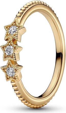 Pandora Pandora Stars 14k gold-plated ring with clear cubic zirconia