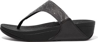 FitFlop Damen LULU Crystal Toe-Post Sandalen, Schwarz, 40 EU