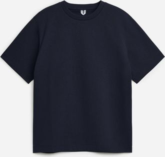 Arket Interlock-T-Shirt -Blau