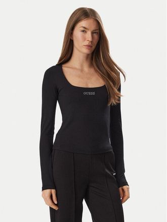 Guess Bluse V6BP05 K6318 Schwarz Slim Fit