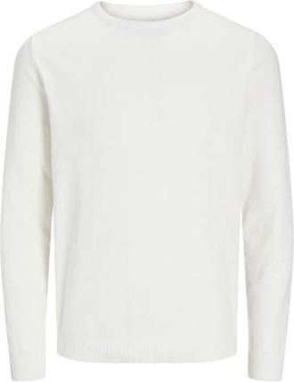 Jack & Jones Jack & Jones Jjebasic Knit Crew Neck Noos Pull en Tricot pour Homme, Cloud Dancer, XS