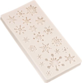 Pretyzoom Silikon Schneeflocken Backformen Fondant Silikonform Flexibel Bpa Frei F&uuml;r Seife Und Kuchen Selbstgemacht K&uuml;chenzubeh&ouml;r