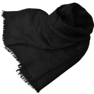 Ferragamo Foulard en soie Pre-owned - Femme - Pre-owned - Noir - Taille: ONE Size