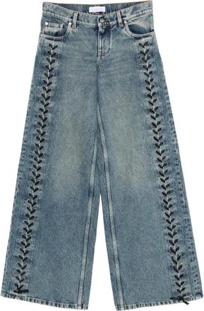 Stella McCartney Femme, Jeans, Bleu, Taille: W25 Jean Large &agrave; Lacets en Denim