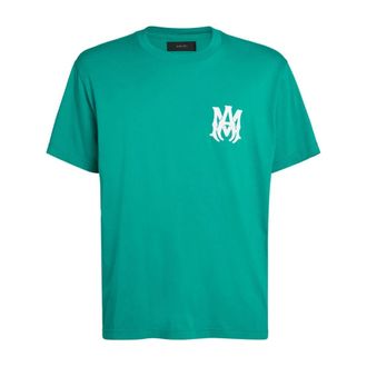 Amiri Gr&uuml;nes T-Shirt mit 3D-Logo - Rundhals - - Tops - Herren - Gr&uuml;n - 2XL