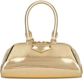 Givenchy Hobo Bags - Trapezoidal Shaped Gold Metallic Calf Leather Bag - Gr. unisize - in Beige - f&uuml;r Damen