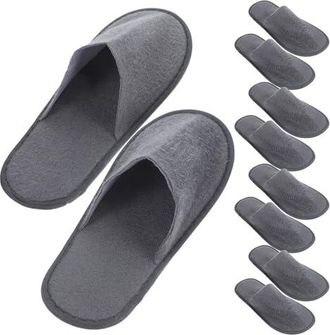 Holibanna Garneck Pantoufles Jetables en Tissu Non Tiss&eacute; 10 Paires, Pantoufles Antid&eacute;rapants pour Invit&eacute;s, Adapt&eacute;s aux H&ocirc;tels, Compagnies A&eacute;riennes et Salons, p