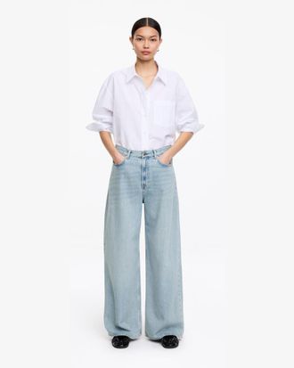 Arket CEDAR Oversized Wide Jeans -Blau