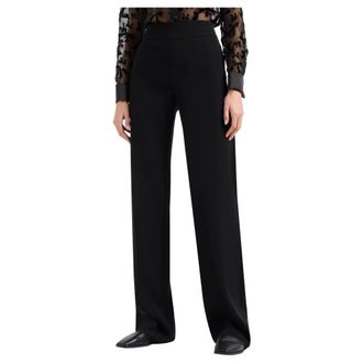 Emporio Armani Techno Cady Palazzo Hose - - Trousers - Damen - Schwarzk - S
