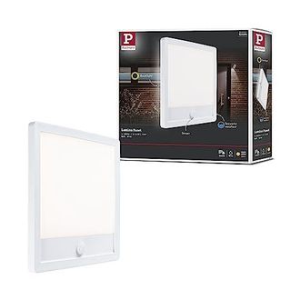 Paulmann 94663 luminaire dext&eacute;rieur LED Panel Lamina d&eacute;tecteur de mouvement IP44 carr&eacute; incl. 1x14,5W blanc chaud Blanc panneau ext. plastique 3000K