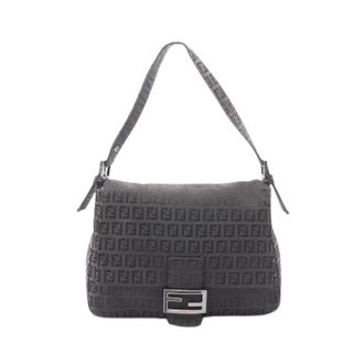 Fendi Pre-owned Mamma Baguette Zucchino Canvas Umh&auml;ngetasche - - Pre-owned - Damen - Grau - ONE SIZE