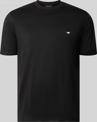 Emporio Armani T-Shirt aus Lyocell-Mix mit Label-Stitching
