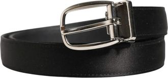 Dolce & Gabbana Homme, Accessoires, Noir, Taille: ONE Size Classic Leather Metal Buckle Belt