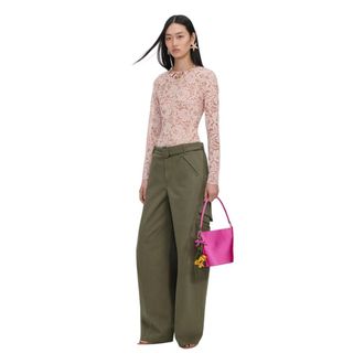 Self Portrait Femme, Pantalons, Vert, Taille: W27 Jean Cargo en Coton