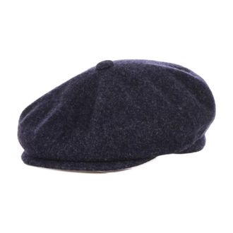 Kangol Navy Marl Wolle Flat Cap Hut - - Accessories - Herren - Blau - S