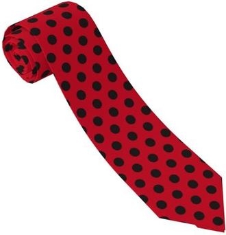 Generic Cravate Homme Ladybug &Agrave; Pois Noirs Et Rouges Confortable Tie Classique Cravate Pour Homme Pour Mariage Travail Affaires