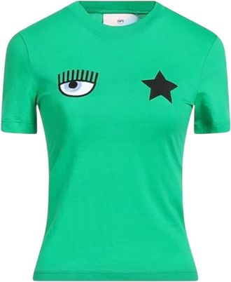 Chiara Ferragni Short Sleeve T-Shirt - - Tops - Damen - Gr&uuml;n - L