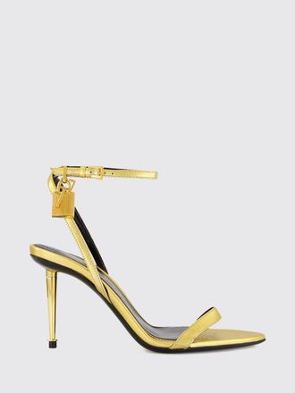 Tom Ford Sandales &agrave; talons hauts Padlock en cuir nappa lamin&eacute;