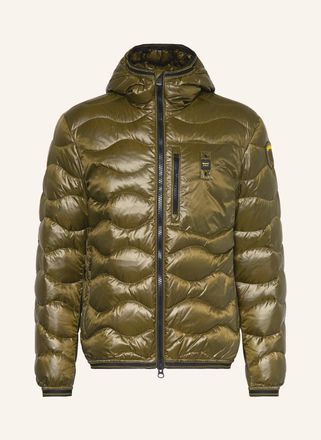 Blauer Daunenjacke Wave gruen