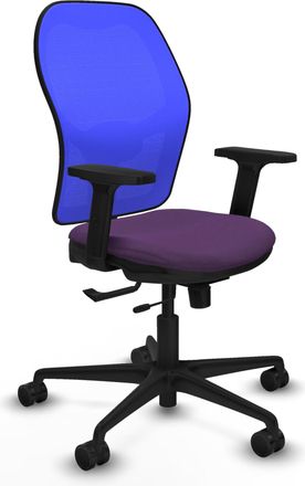 Piqueras y Crespo Moderner B&uuml;rostuhl mit 2D-Armlehnen, h&ouml;henverstellbare Lendenwirbelst&uuml;tze, ausgestattet mit Syncro/Translack und Schaumstoff, Rollen 65 mm, Nylon, Bla