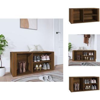 vidaXL Vidaxl - Schuhregal Braun Eichen-Optik 100x35x45 cm Holzwerkstoff - Schuhschrank - Schuhregal - Holzwerkstoff - Eiche Optik - Flurm&ouml;bel