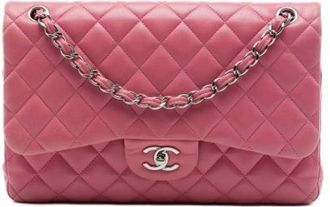 Chanel Sac bandouli&egrave;re classique double rabat Pre-owned - Femme - Pre-owned - Rose - Taille: ONE Size