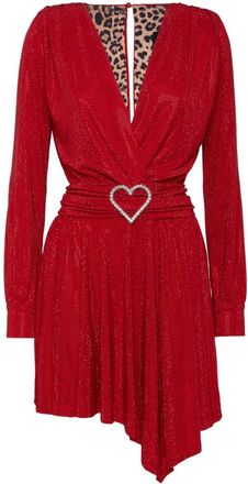 Philipp Plein Femme, Robes, Rouge, Taille: 40 FR Aphrodite Crystal Mini Dress