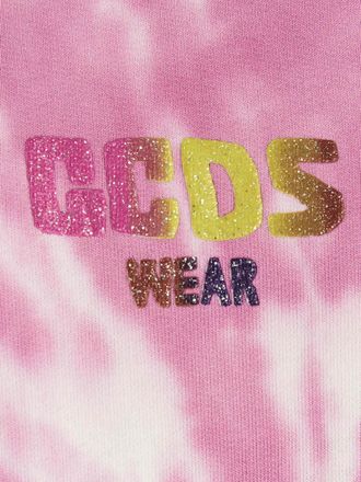 GCDS Tie-Dye Cotton Hoodie - Pink
