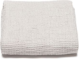 LinenMe Leinen Waffel Big Badetuch Silver, 100 x 160 cm