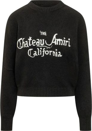 Amiri Femme, Pulls, Noir, Taille: 40 FR Chateau Amiri Sweater
