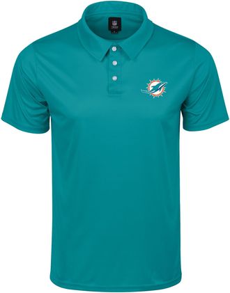Foco NFL Herren-Poloshirt, offizielles Lizenzprodukt, kurz&auml;rmelig, Polyester, Farbe Prim&auml;r-Logo, Performance, Miami Delfine, XX-Large